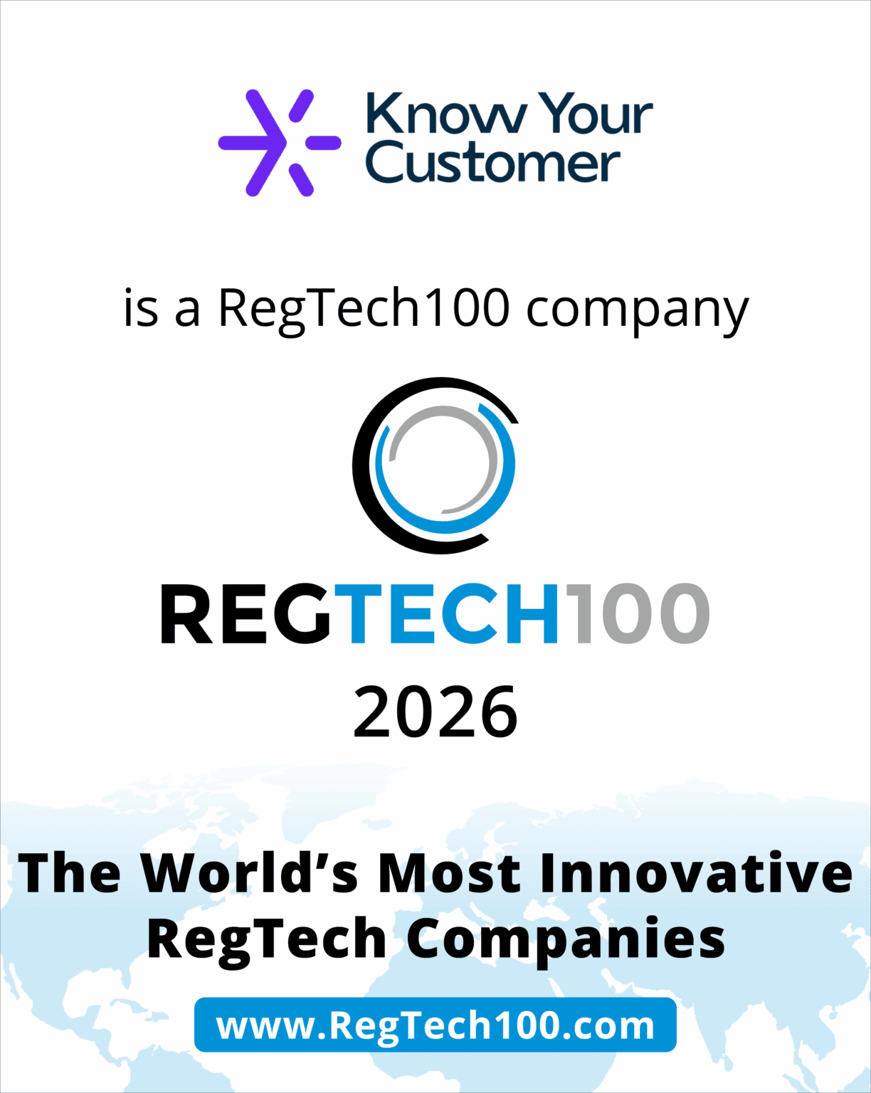 Know Your Customer Joins RegTech100 2026 – Powering AI-Driven ...